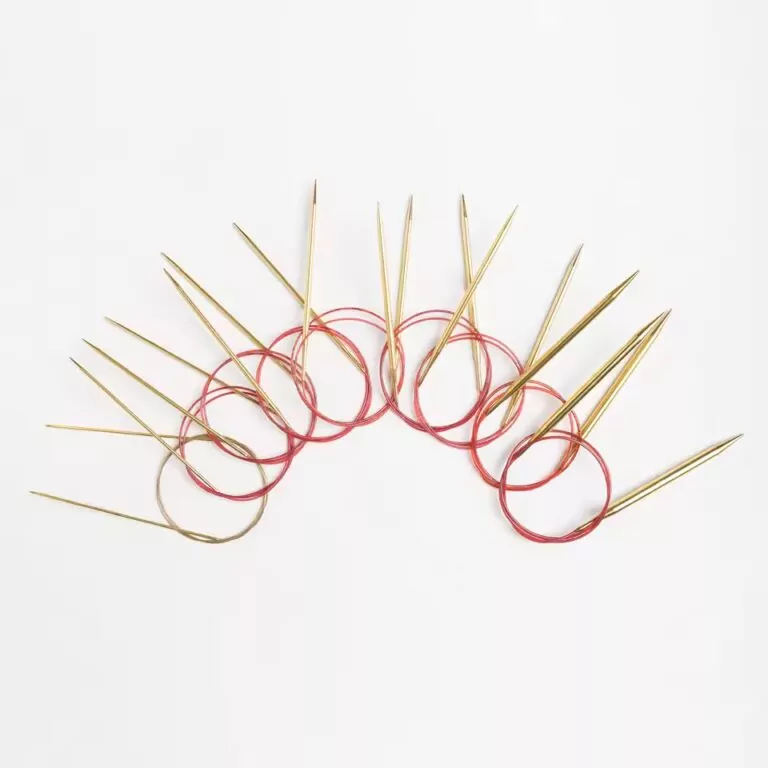 Addi Lace Gold-Tipped Snake Knitting (40cm) - Easy-to-Knit Wool Cold DK ...